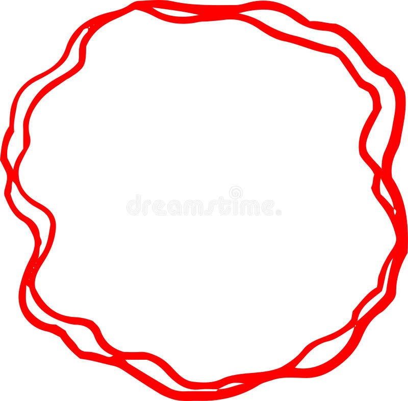 Handwritten Red Circle Variations Stock Vector - Illustration of analog ...