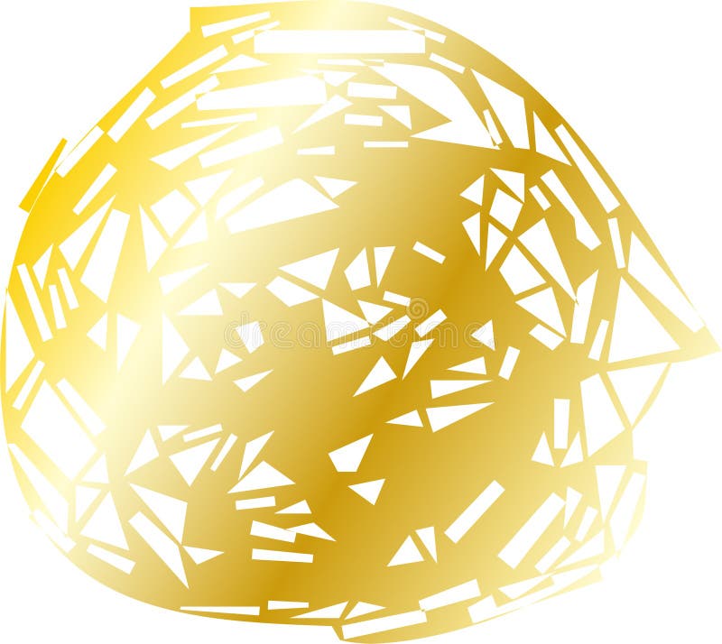 Illustration of Gold Graffiti Geometric Circle Stock Vector ...