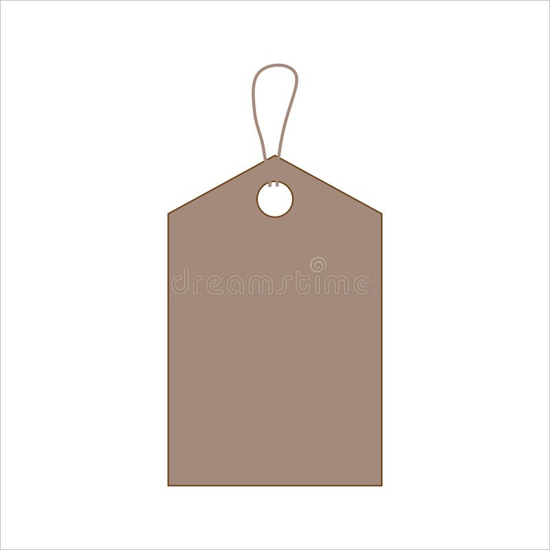 Illustration of a Hanging Label Isolated on a White Background Stock ...