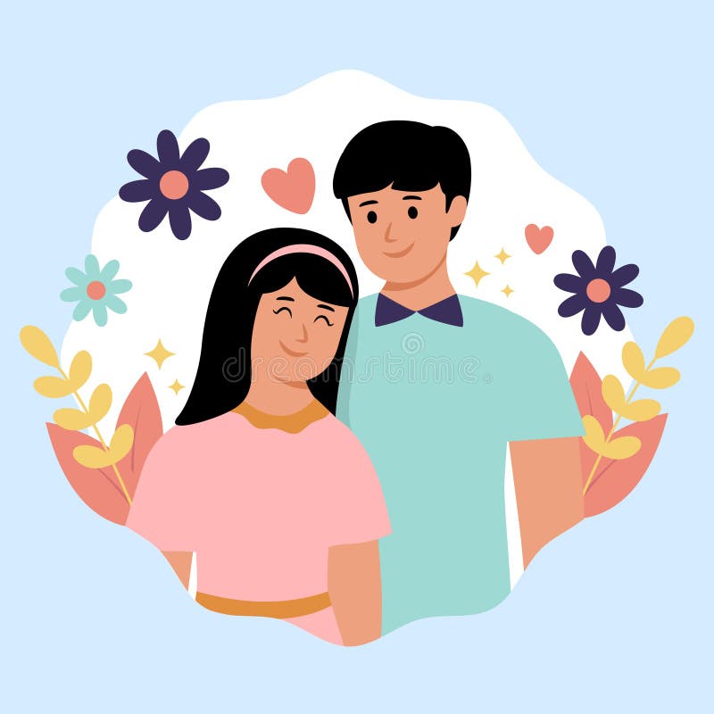 Illustration of Happiness Romantic Couples Vector Stock Stock Vector ...