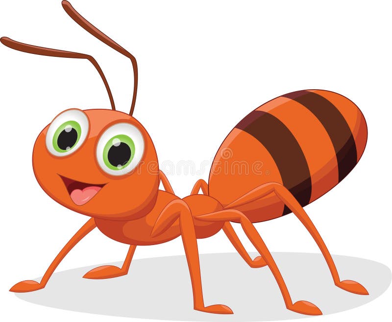 Illustration of Happy Ant Cartoon Stock Vector - Illustration of cute ...