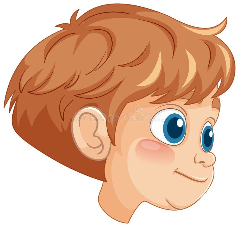 A happy boy s side profile stock vector. Illustration of joyful - 325600845