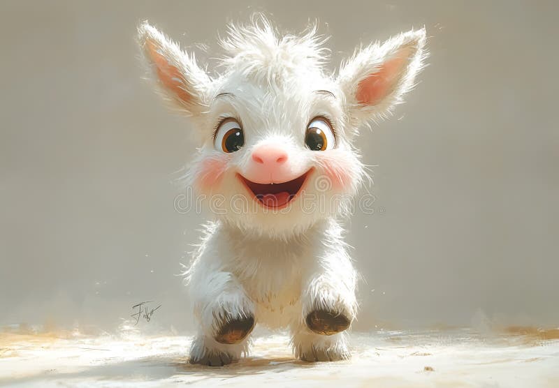 Illustration of Happy Donkey with Front Paws Raised Stock Illustration ...