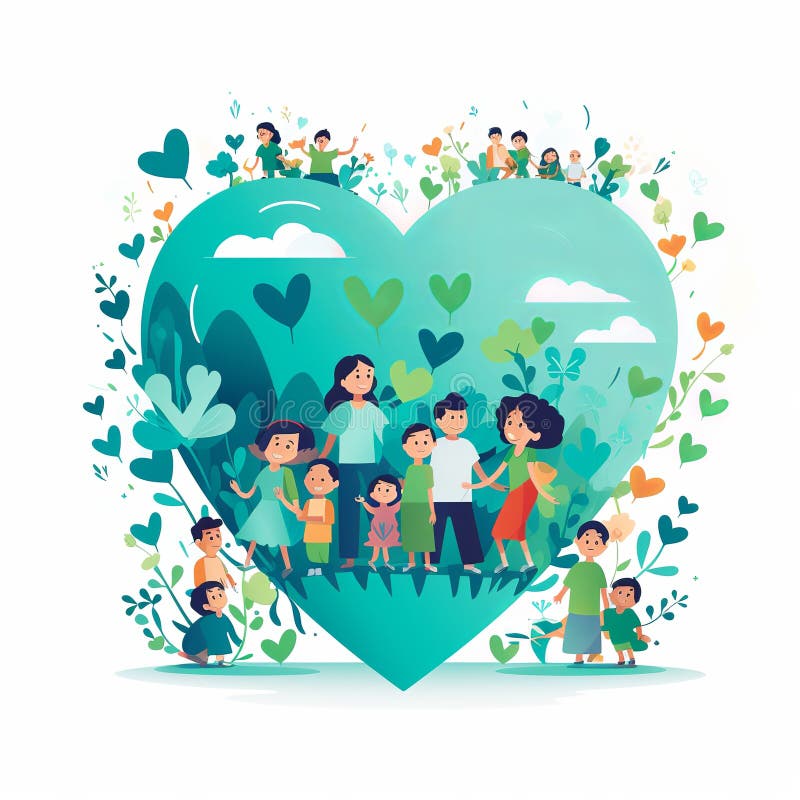 Illustration of Happy Global Family Day Celebration Vector Template ...
