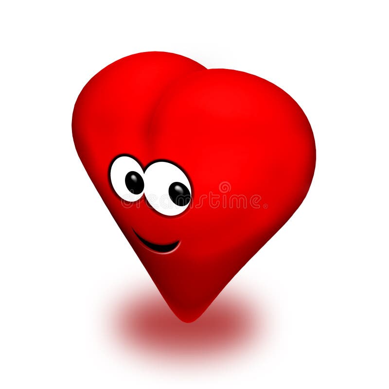 Illustration of a Happy Heart Stock Illustration - Illustration of ...