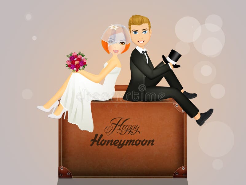 Happy Honeymoon. Splash Paint Stock Vector - Illustration of design ...