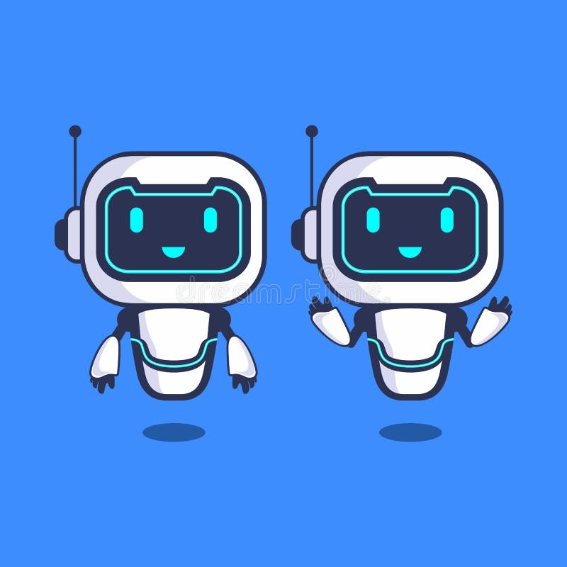 Illustration Happy Robot Character Vector Technology Stock Vector ...