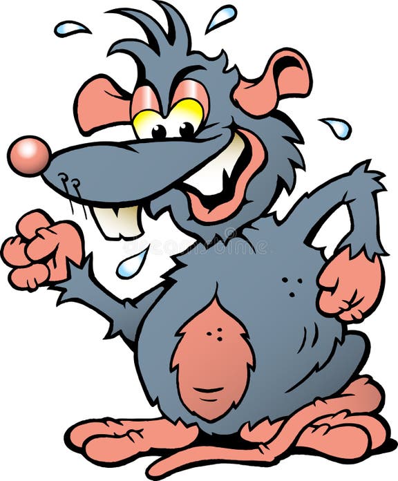 Illustration of an Happy Smiling Rat Stock Illustration - Illustration ...