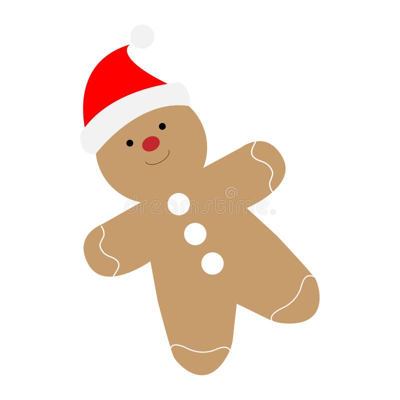 Illustration of a Happy Xmas Gingerbread Man Stock Vector ...