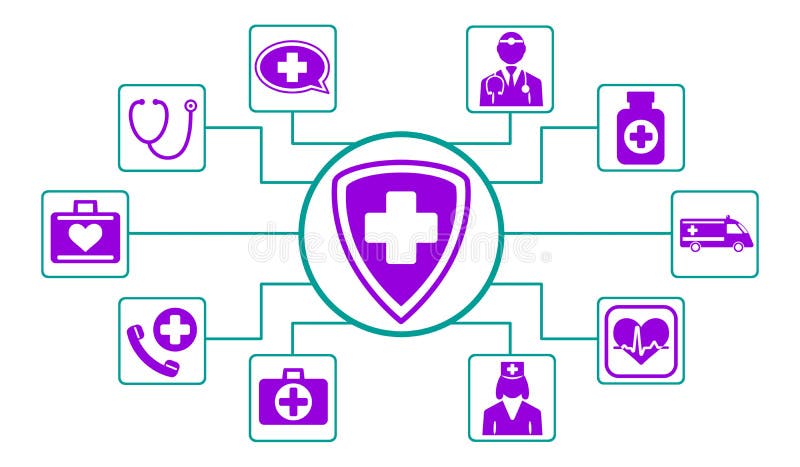Concept of Health Protection Stock Illustration - Illustration of ...