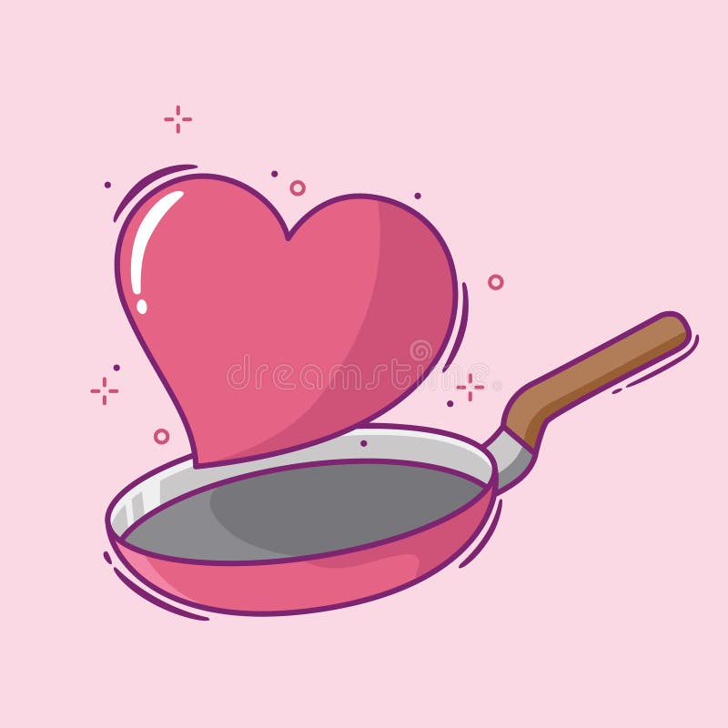 Illustration of Healthy Cooking with Heart Vector Design Stock Vector ...