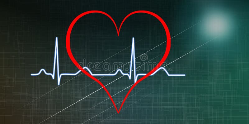 Concept of a Heart Beats Graph Stock Illustration - Illustration of ...
