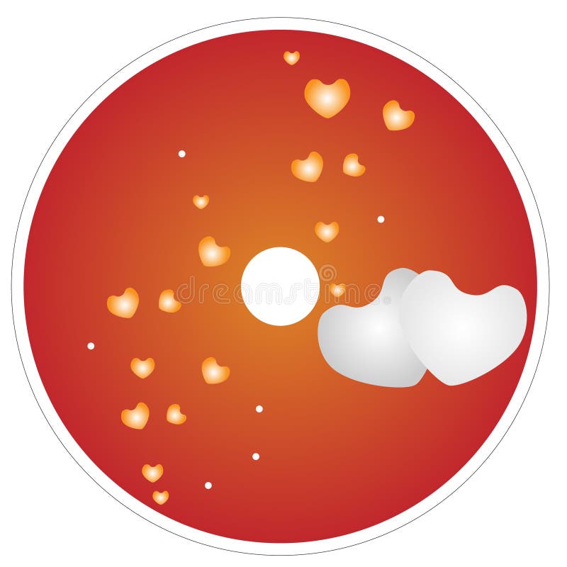 Illustration of Heart CD and DVD Template Stock Vector - Illustration ...