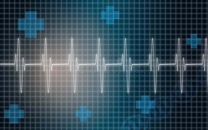 Illustration of Heart Machine Display Stock Illustration - Illustration ...