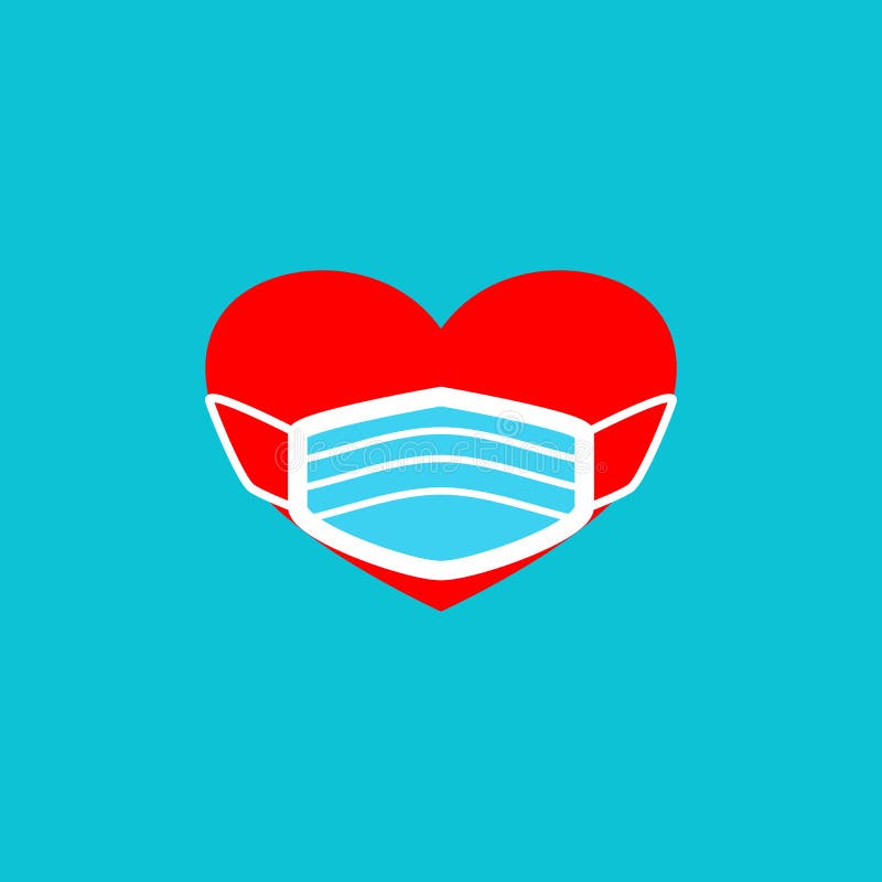 Illustration of a Heart Using a Mask. Hearts Use Masks Stock Vector ...