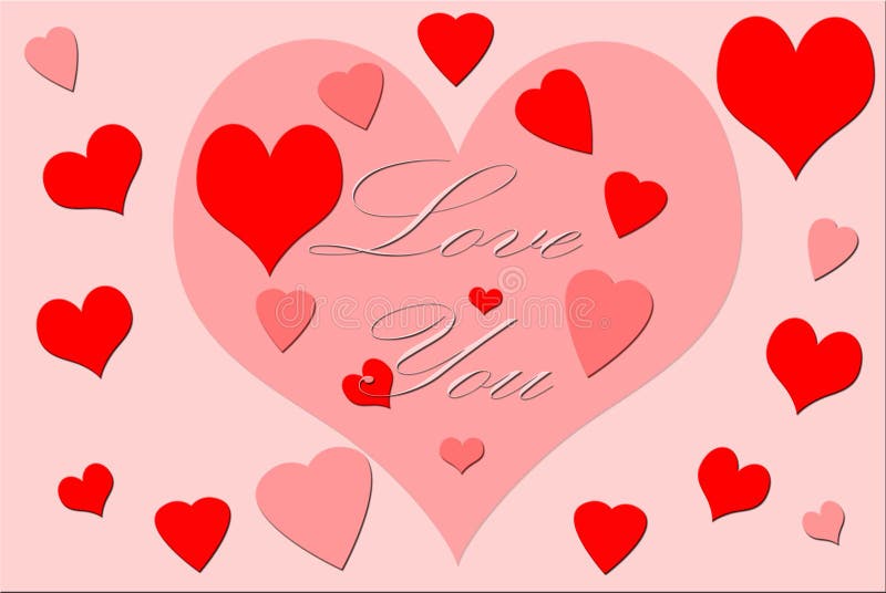 Illustration of Hearts Representing Love Stock Illustration ...