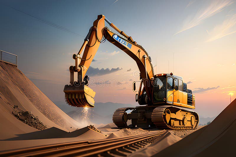 Illustration of Heavy Construction Machinery Stock Illustration ...