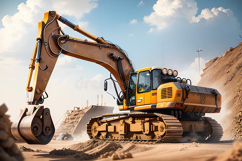 Illustration of Heavy Construction Machinery Stock Illustration ...