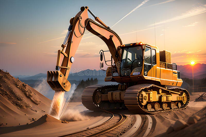 Illustration of Heavy Construction Machinery Stock Illustration ...