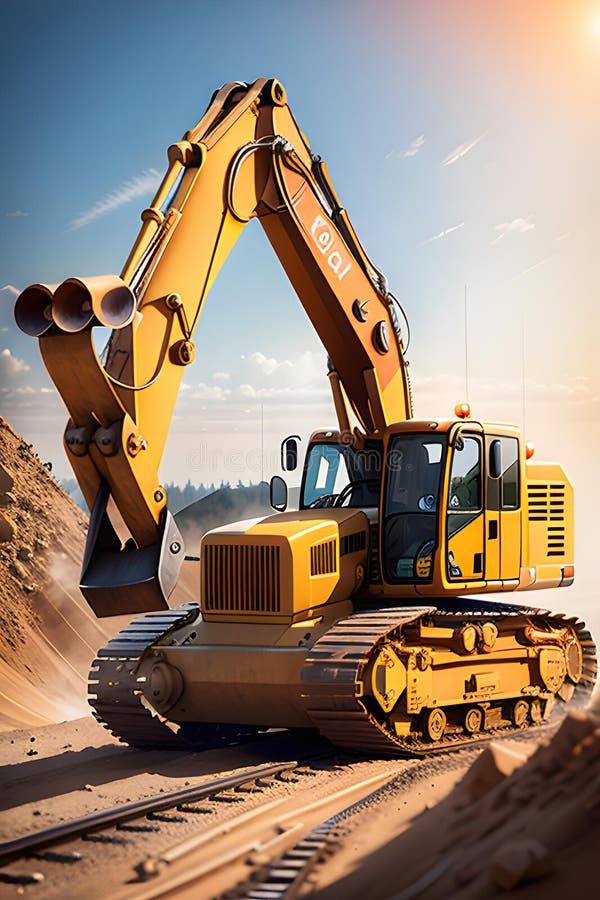 Illustration of Heavy Construction Machinery Stock Illustration ...