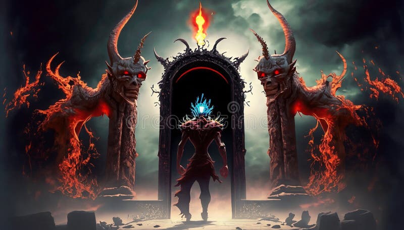 Illustration of Hell S Gate Suitable As a Background Stock Illustration ...
