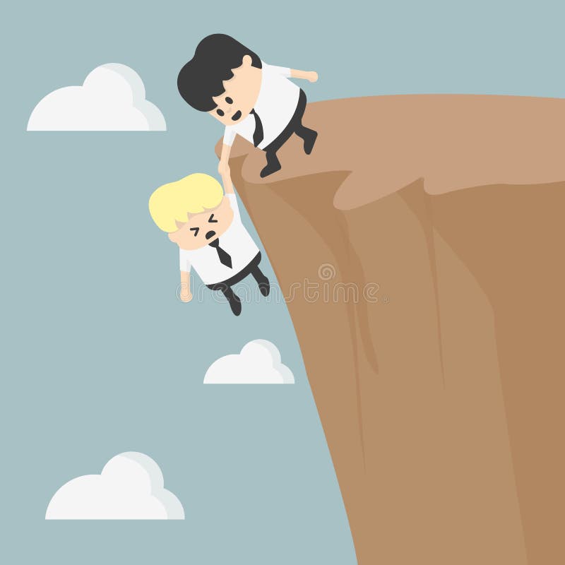 Illustration Helping Hand Concepts Cartoons Stock Vector - Illustration ...