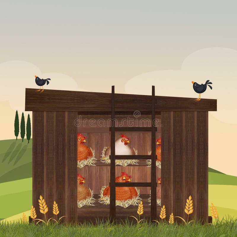Hen House Stock Illustrations – 2,741 Hen House Stock Illustrations ...