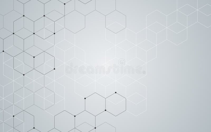 Illustration, Hexagonal Background. Digital Geometric Abstraction with ...
