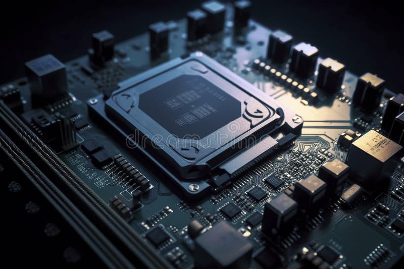 Illustration, High-tech Core CPU Process, Generative Ai Stock ...