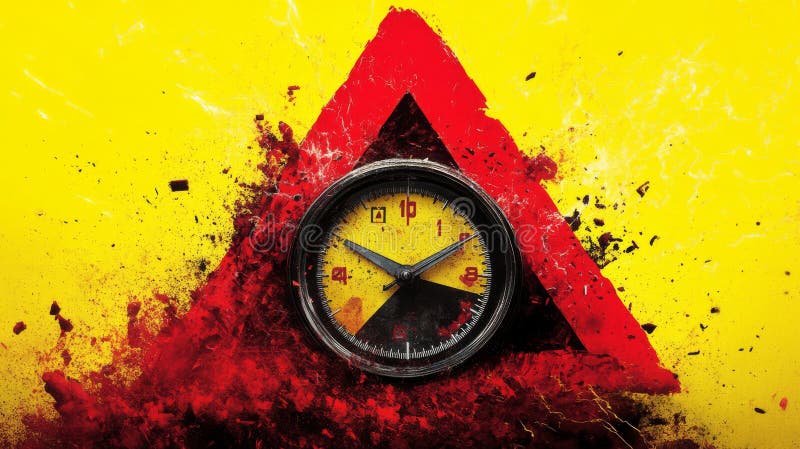 An Illustration of a High Temperature Warning Sign with a Fire and ...