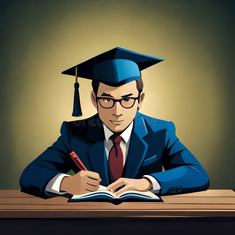 Illustration on Higher Education and Higher Studies Stock Illustration ...