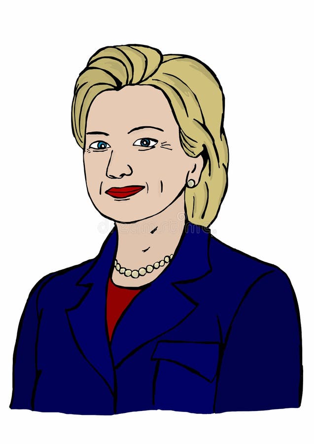 Hillary Clinton Caricature editorial stock image. Illustration of ...