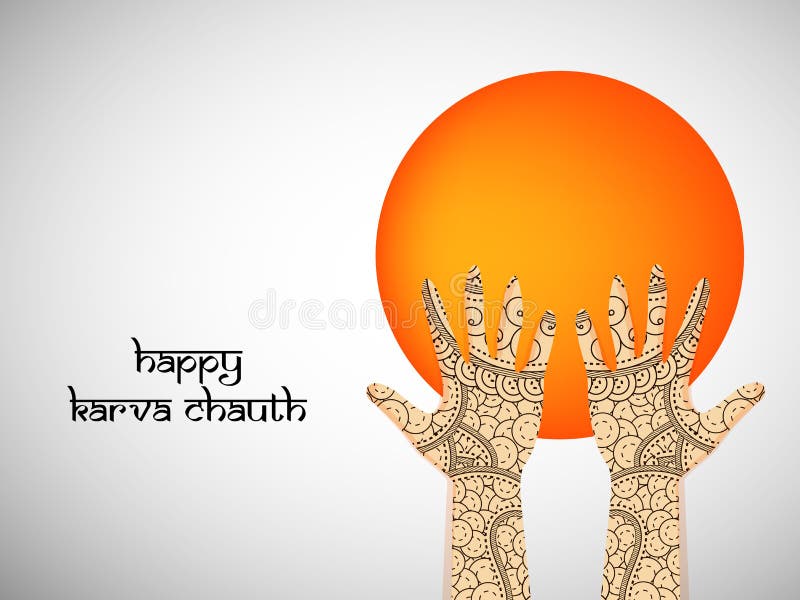 Illustration of Hindu Festival Karva Chauth Background Stock Vector ...