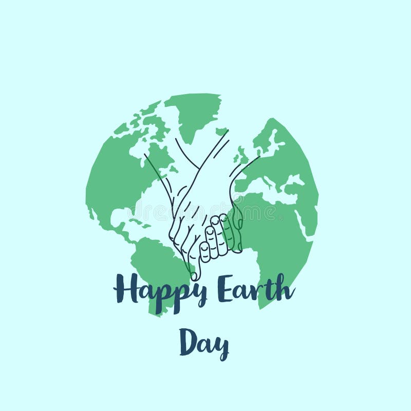 Illustration of Holding Hand and Earth Icon with Text Stock ...