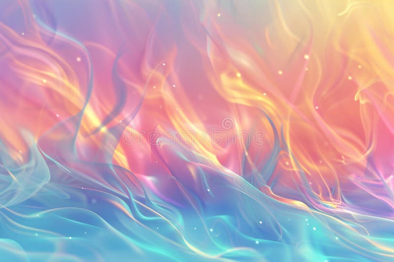 Holographic Gradient Background with Soft Pastel Colors and Blurred ...