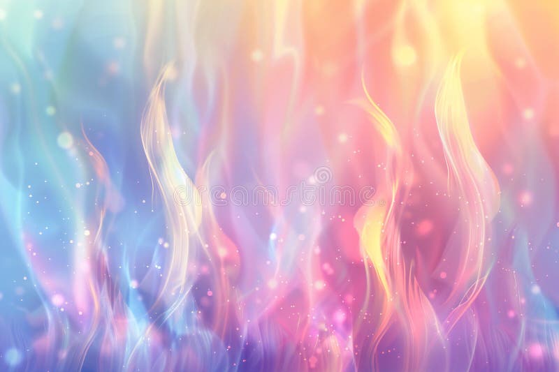 Holographic Gradient Background with Soft Pastel Colors and Blurred ...