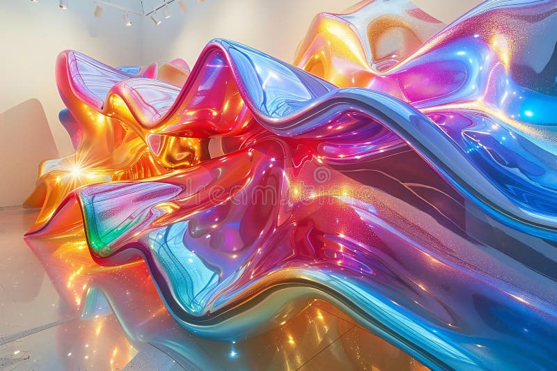 Holographic Rainbow Colors, Reflection of Light on the Plastic Surface ...