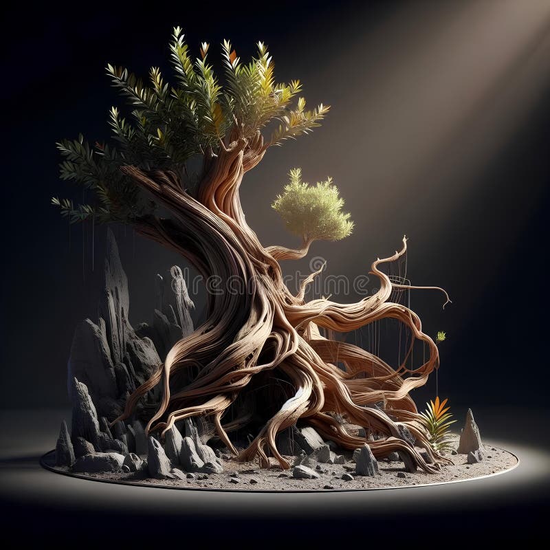 Illustration of a Holy Tree in 3d 1 Stock Illustration - Illustration ...