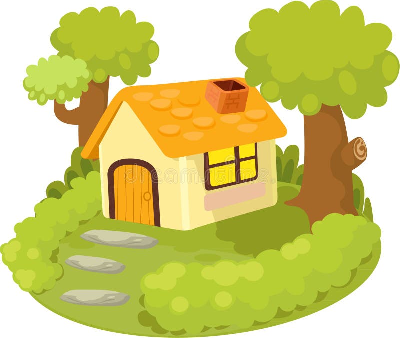 Beautiful Tree House Cartoon Stock Vector - Illustration of structure ...