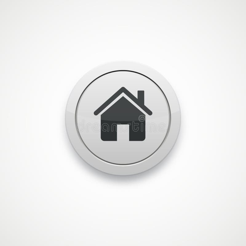 Illustration of Red Home Button Design on a White Background Stock ...