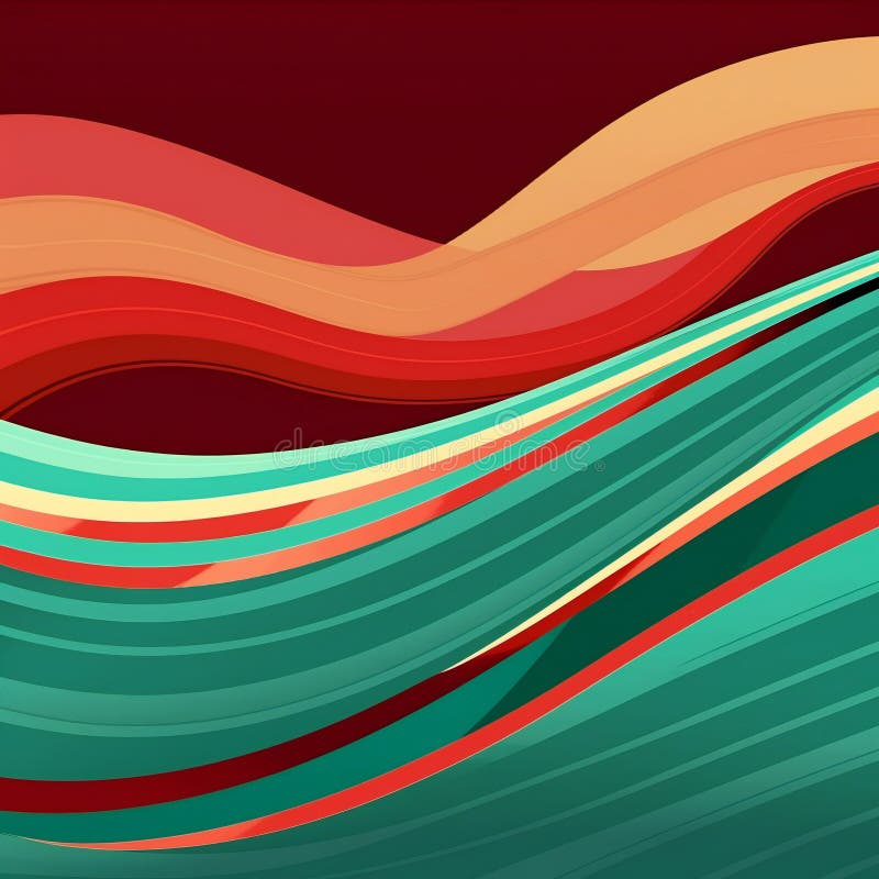 Horizontal Colorful Wave Background, Abstract, Backgrounds Stock ...