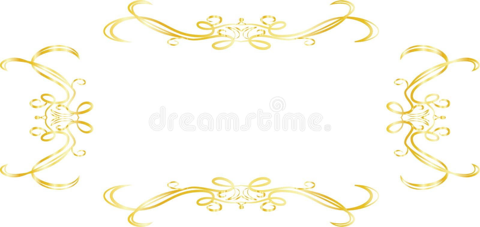 Horizontal Rectangular Antique Pattern Frame Stock Vector ...