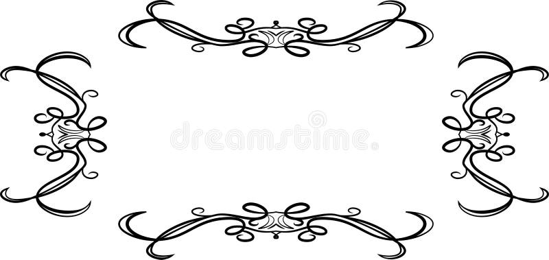 Horizontal Rectangular Antique Pattern Frame Stock Vector ...
