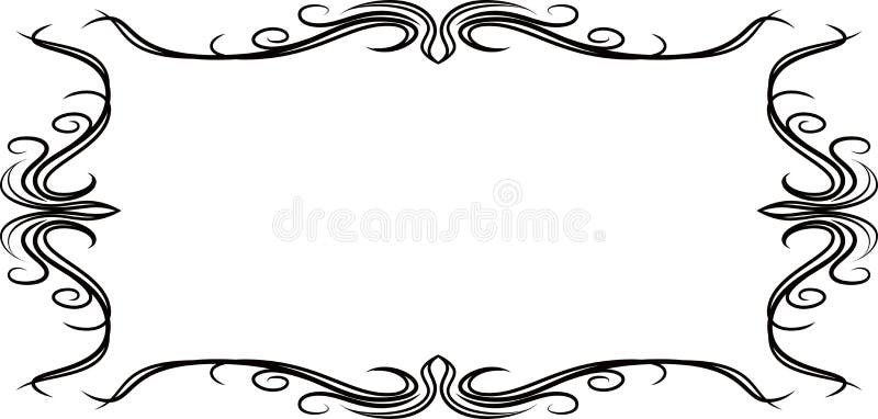 Horizontal Rectangular Antique Pattern Frame Stock Vector ...