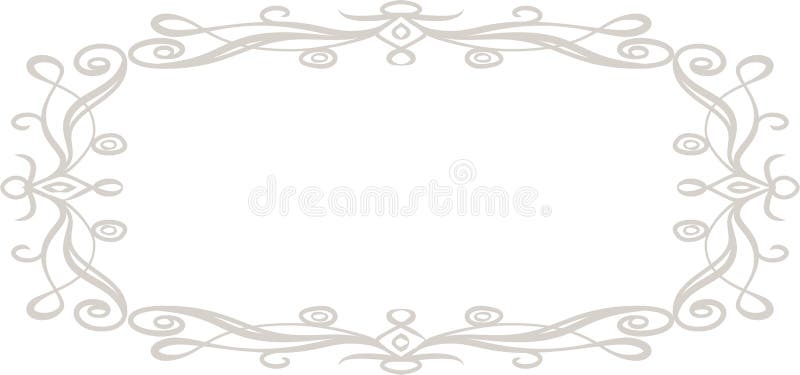 White Horizontal Rectangular Antique Pattern Frame Stock Vector ...