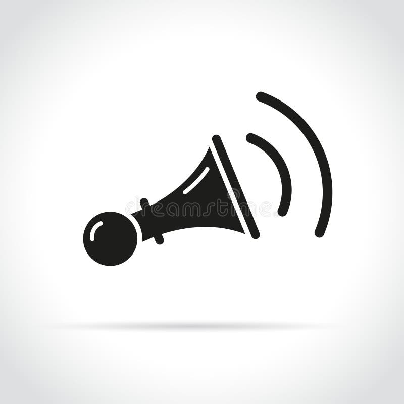 Horn Icon on White Background Stock Vector - Illustration of concept ...