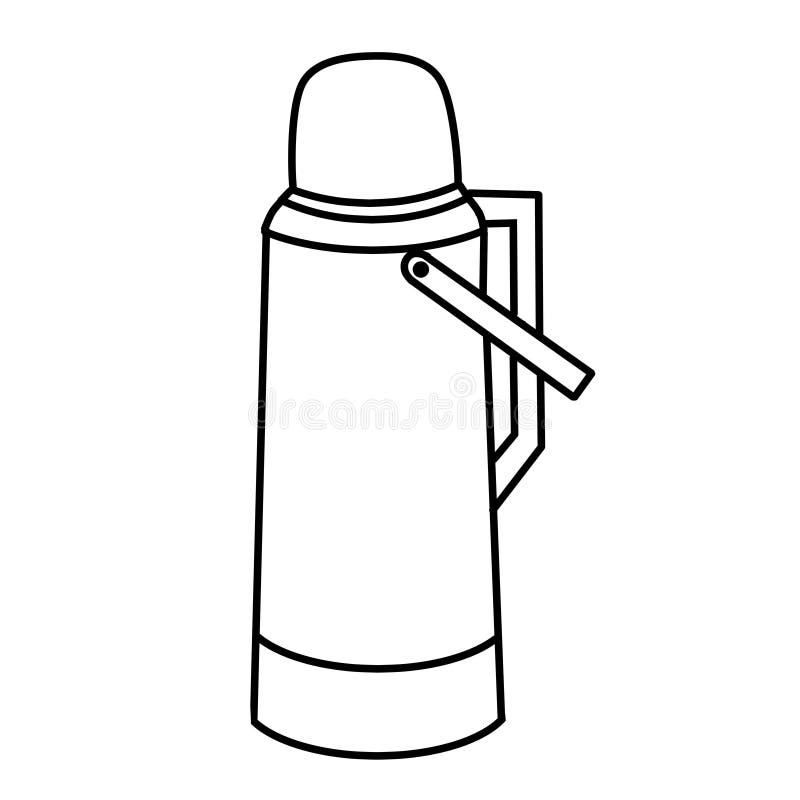 The Illustration of Hot Water Flask for Coloring. Coloring Page for ...