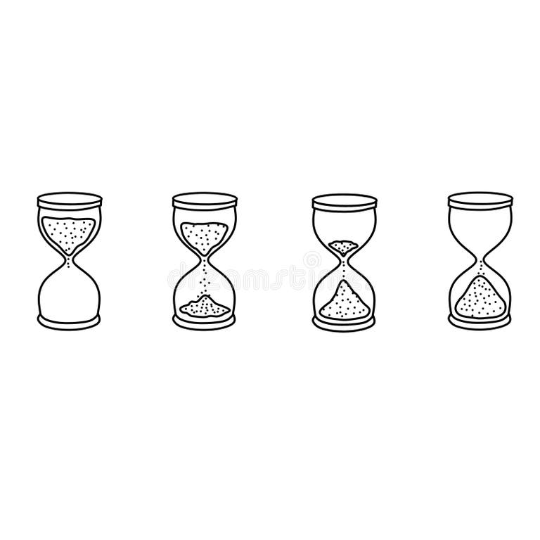 Illustration of Hourglass Count, Time Stock Illustration - Illustration ...