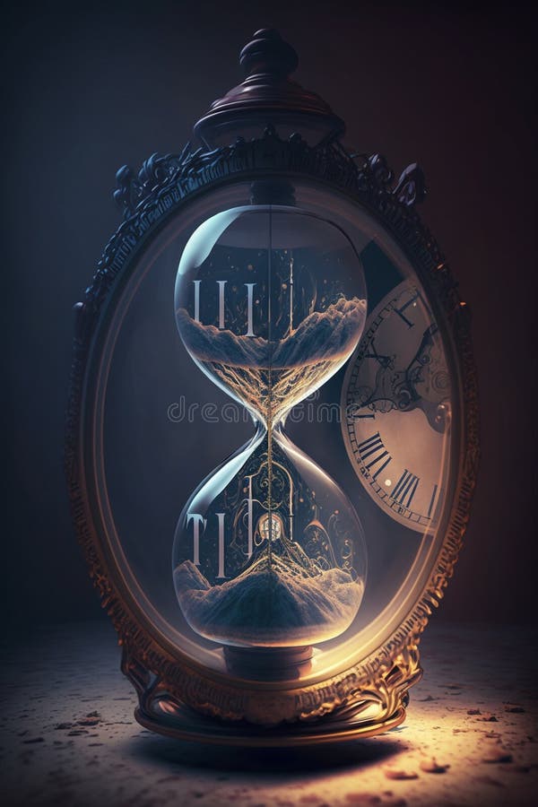 Illustration Hourglass Symbol of Time and Infinity AI Generated Content ...
