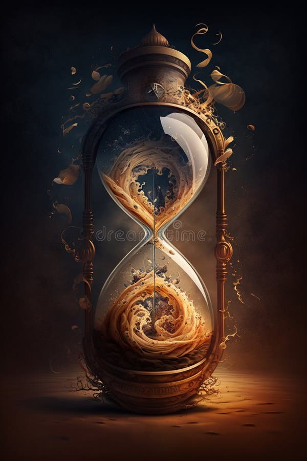Illustration Hourglass Symbol of Time and Infinity AI Generated Content ...